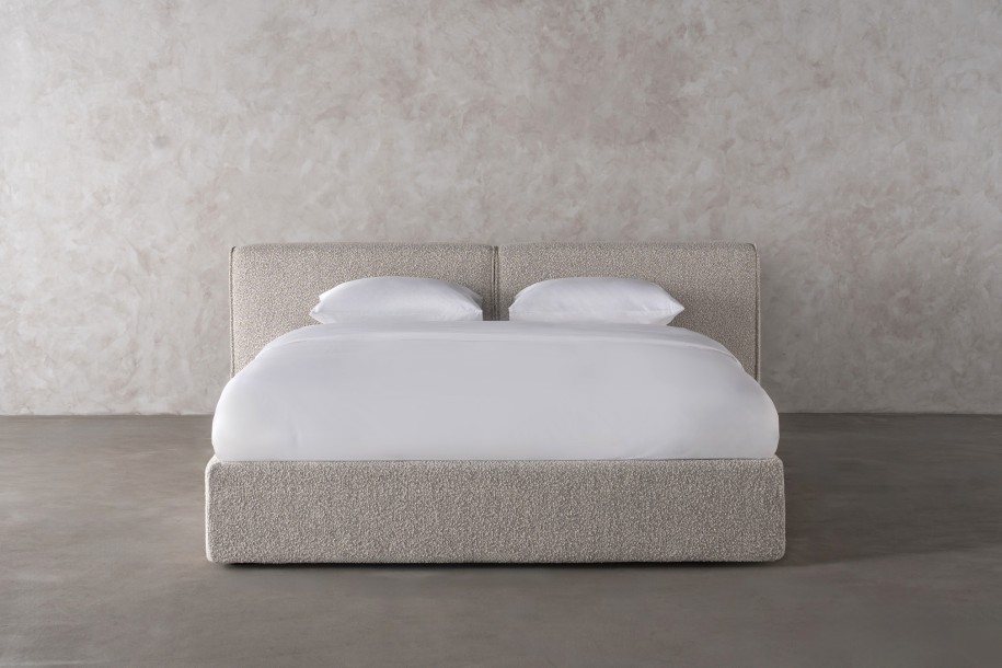 Double Bed 200x200 cm with Storage (Fabric: CANDY Col.104 Eskimo (Cat ...