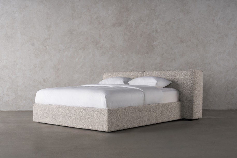 Double Bed 200x200 cm with Storage (Fabric: CANDY Col.104 Eskimo (Cat ...